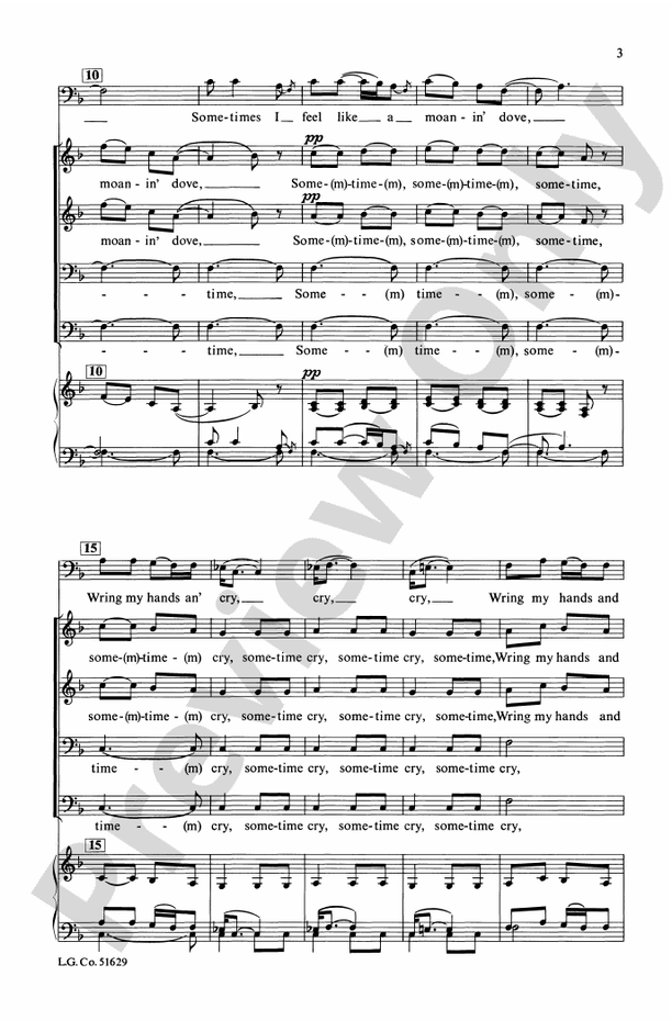 Sometimes I Feel: TTBB Choral Octavo - Digital Sheet Music Download