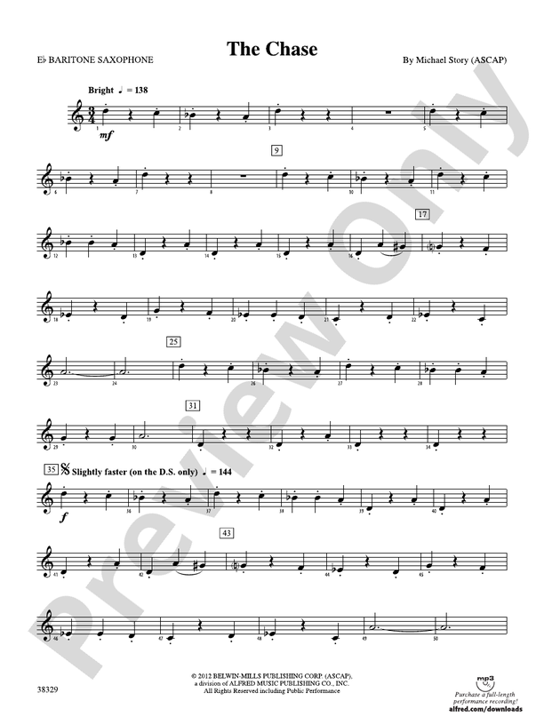 The Chase E Flat Baritone Saxophone E Flat Baritone Saxophone Part
