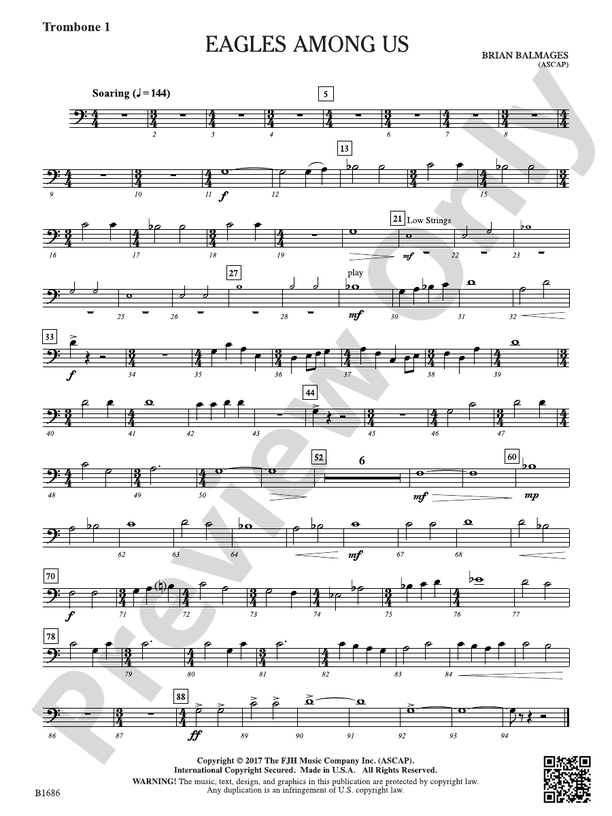 Eagles Among Us: Trombone 1: Trombone 1 Part: Brian Balmages - Digital ...