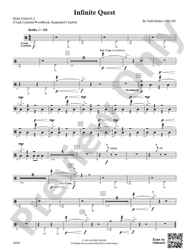 Infinite Quest: 2nd Percussion: 2nd Percussion Part - Digital Sheet ...