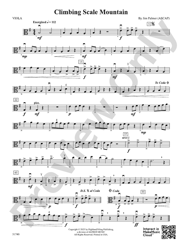 Climbing Scale Mountain: Viola: Viola Part - Digital Sheet Music Download