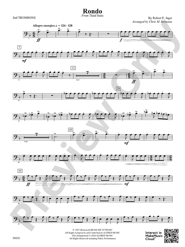 Rondo: 2nd Trombone: 2nd Trombone Part - Digital Sheet Music Download