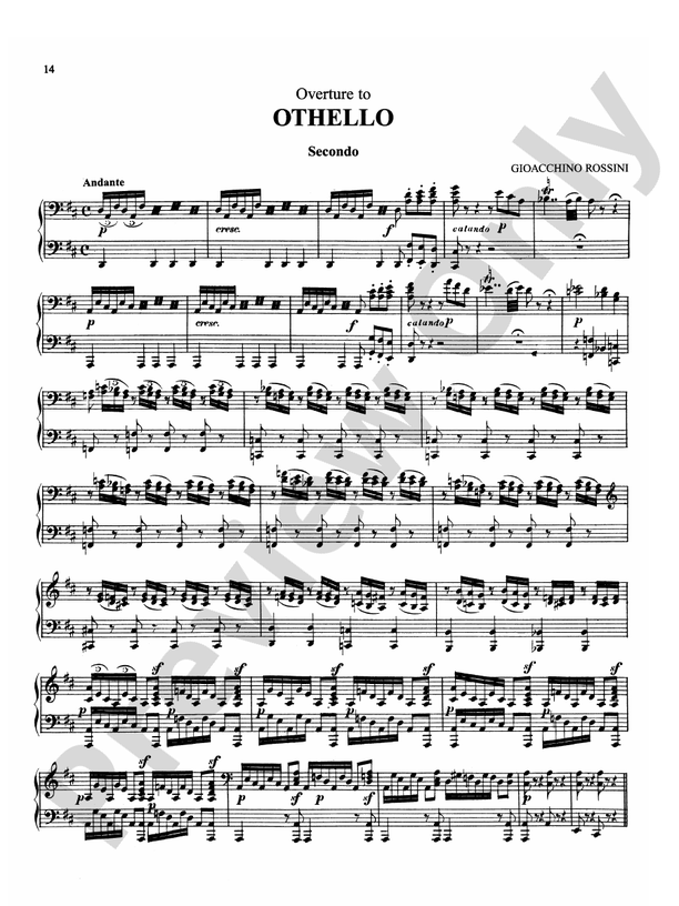 Rossini: Opera Overtures (Arranged): Othello Part - Digital Sheet Music ...
