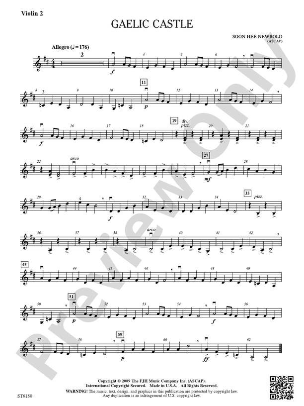 Gaelic Castle: Violin 2 (Viola T.C.): Violin 2 (Viola T.C.) Part: Soon ...