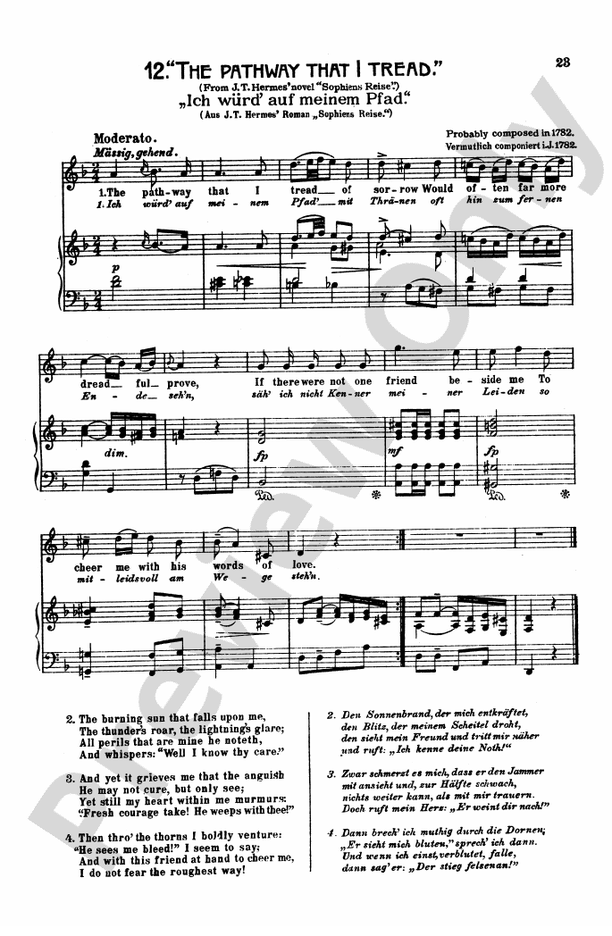 Mozart: 39 Songs for Medium High Voice (German/English/French/Italian ...