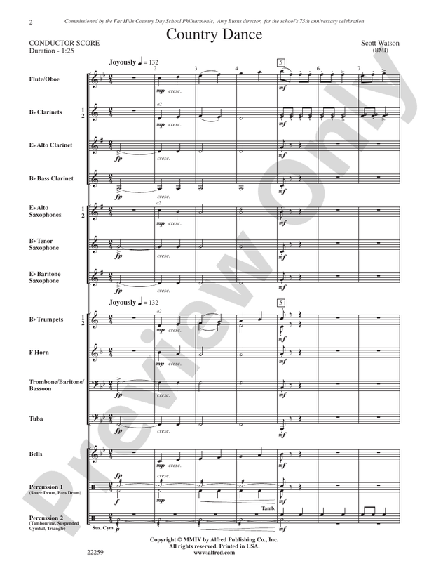 Country Dance: : Scott Watson - Digital Sheet Music Download
