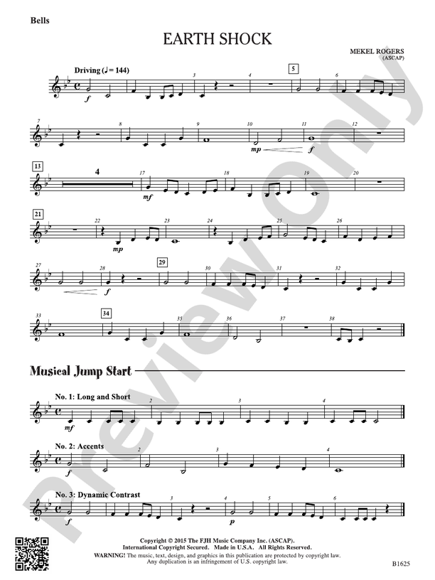 Earth Shock: Bells: Bells Part: Mekel Rogers - Digital Sheet Music Download