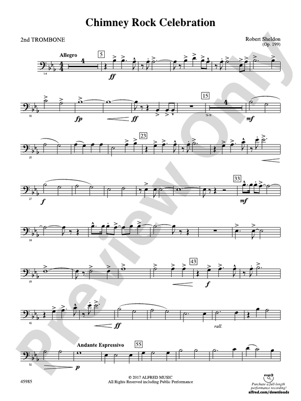 Chimney Rock Celebration: 2nd Trombone: 2nd Trombone Part - Digital ...