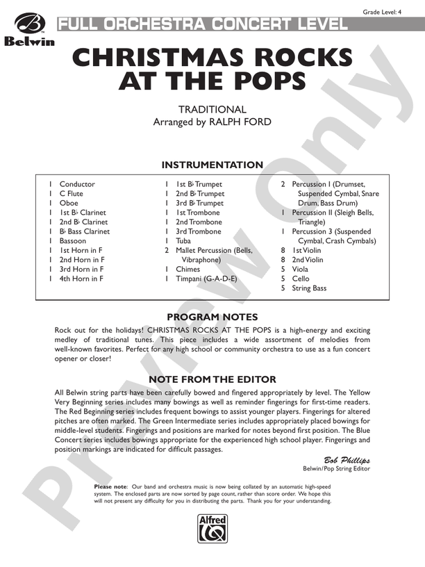 Christmas Rocks at the Pops: Score: Full Orchestra Score - Digital ...