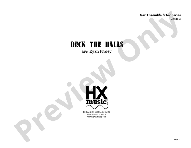 Deck the Halls: Score: Jazz Ensemble Score - Digital Sheet Music Download