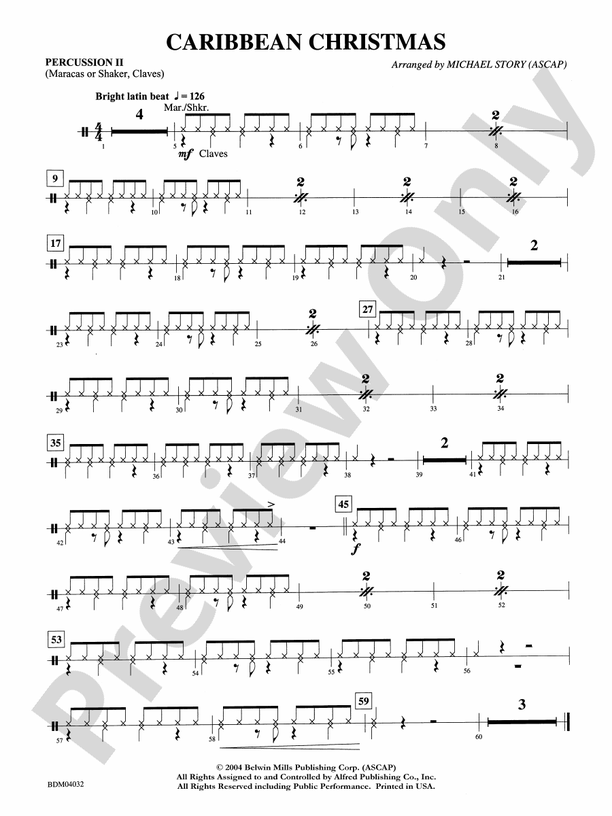 Caribbean Christmas: 2nd Percussion: 2nd Percussion Part - Digital ...