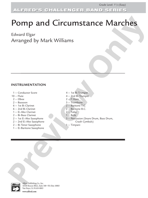 Pomp and Circumstance Marches: Score: Concert Band Score - Digital ...