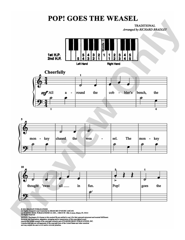 Pop! Goes the Weasel: Easy Piano: Traditional - Digital Sheet Music Download