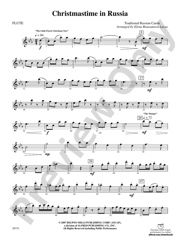 Christmastime in Russia: Flute: Flute Part - Digital Sheet Music Download