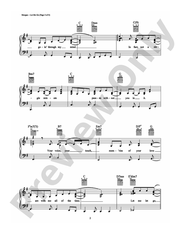 Let Me Let Go: Piano/Vocal/Chords: Faith Hill - Digital Sheet Music ...