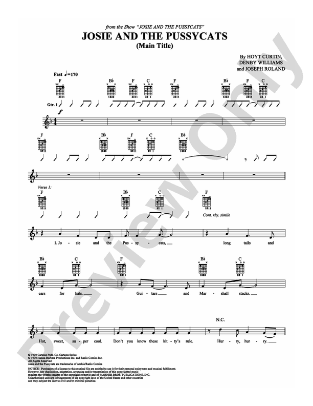 Josie and the Pussycats: Easy Guitar: Josie and the Pussycats - Digital ...