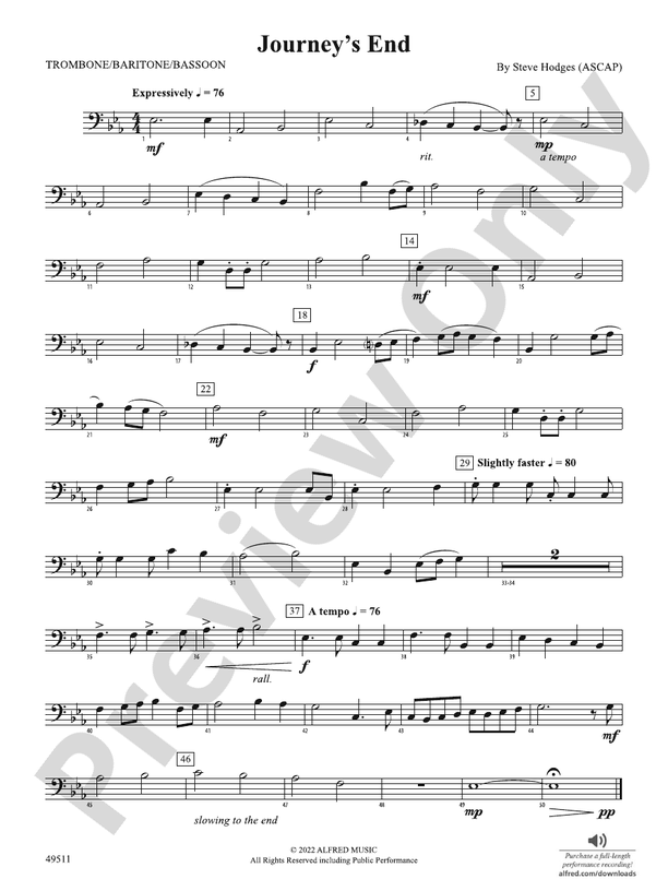 Journey's End: 1st Trombone: 1st Trombone Part - Digital Sheet Music ...