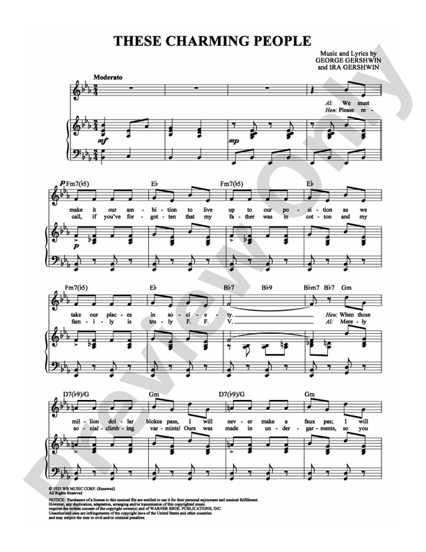 These Charming People: Piano/Vocal/Chords: George Gershwin - Digital ...