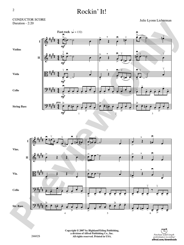 Rockin' It!: Score: String Orchestra Score - Digital Sheet Music Download