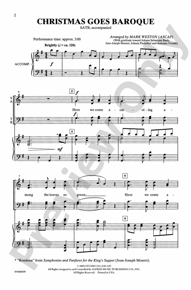 Christmas Goes Baroque: SATB Choral Octavo: Johann Sebastian Bach ...