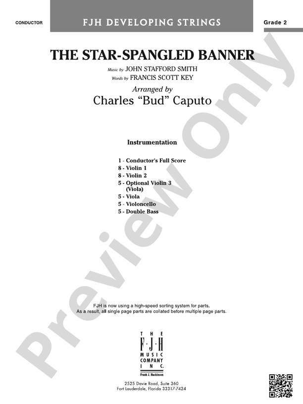 The Star-Spangled Banner: Score: String Orchestra Score - Digital Sheet ...