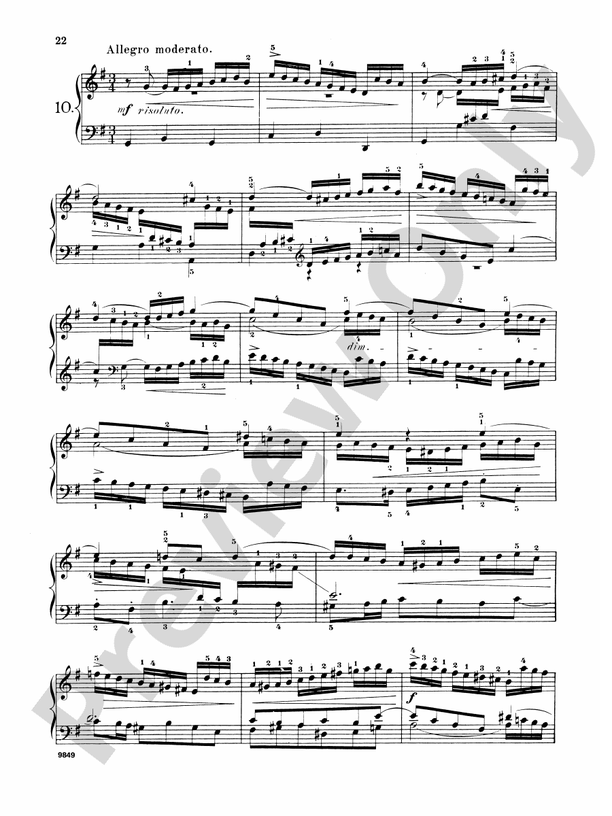 Bach: Three-Part Inventions (Ed. Mason): 10. Three-Part Invention Part - Digital Sheet Music ...