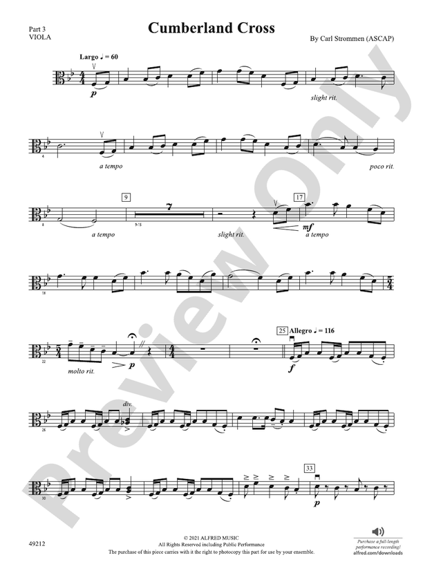 Cumberland Cross: Part 3 - Viola: Part 3 - Viola Part - Digital Sheet ...
