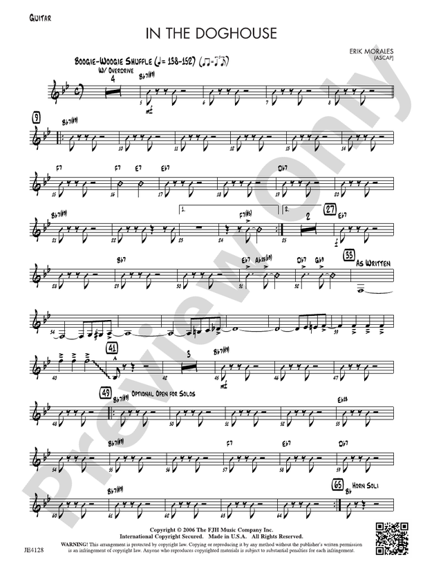 In the Doghouse: Guitar: Guitar Part: Erik Morales - Digital Sheet ...