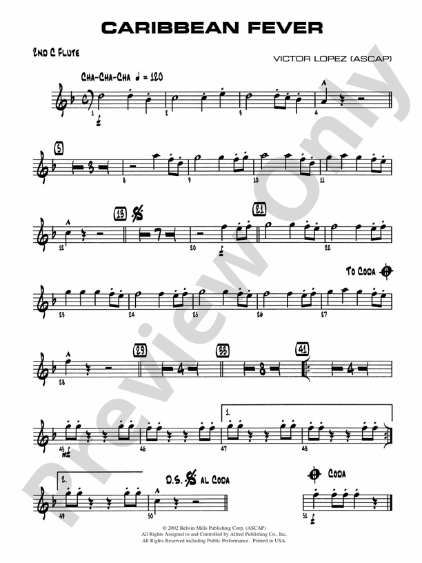 Caribbean Fever: 2nd Flute: 2nd Flute Part - Digital Sheet Music Download