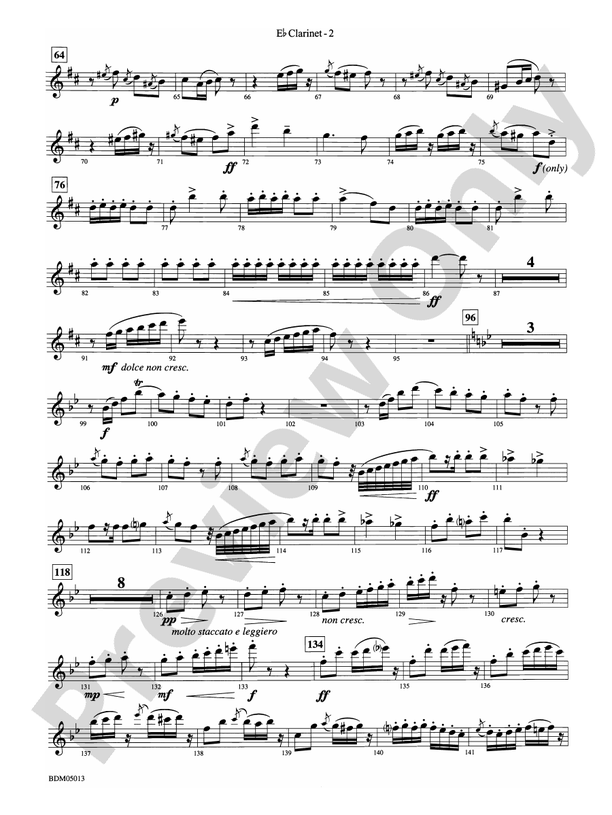 Pineapple Poll (Suite from the Ballet): E-flat Soprano Clarinet: E-flat Soprano Clarinet Part ...