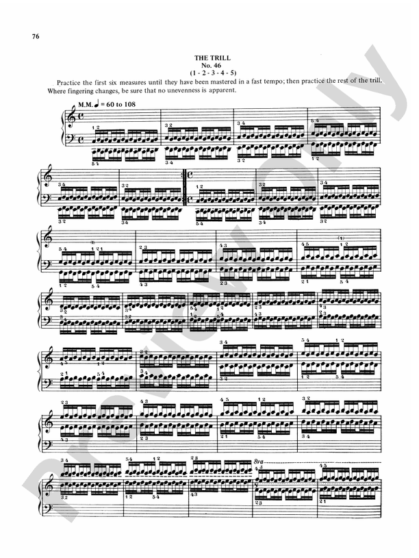 Hanon: The Virtuoso Pianist (Complete): No. 46 Part - Digital Sheet Music Download