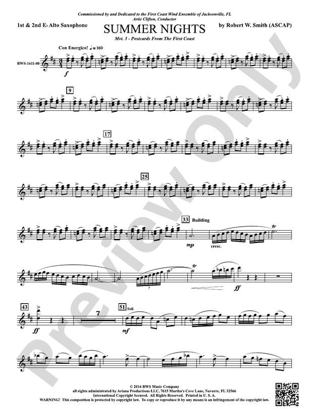 Summer Nights - Mvt. 3 - Postcards from the First Coast: 1st & 2nd E ...