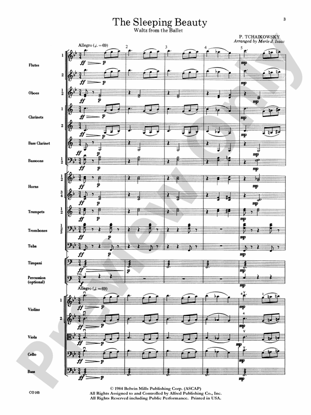 Sleeping Beauty (Waltz from the Ballet): Score: Full Orchestra Score ...