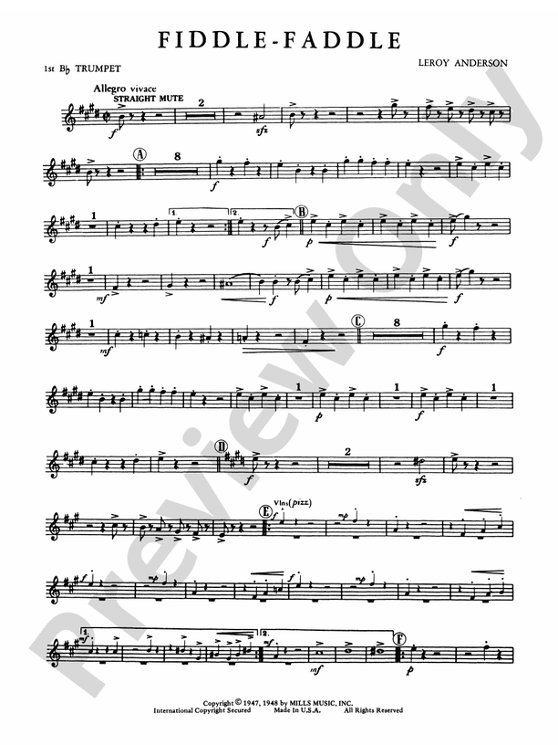 Fiddle-Faddle: 1st B-flat Trumpet: 1st B-flat Trumpet Part - Digital ...