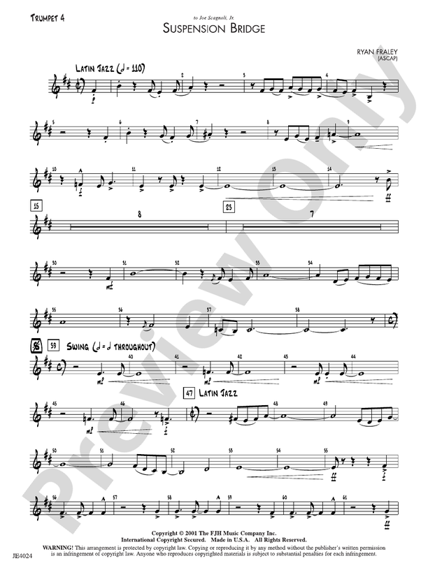 Suspension Bridge: Trumpet 4: Trumpet 4 Part: Ryan Fraley - Digital ...