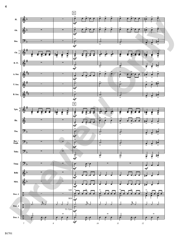 Pulsate: Score: : Mekel Rogers - Digital Sheet Music Download