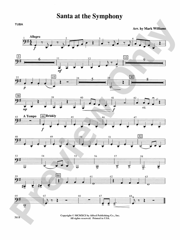 Santa at the Symphony (also playable by strings only): Tuba: Tuba Part ...