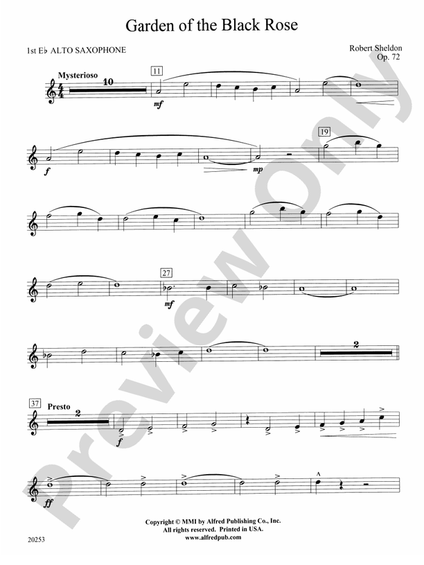 Garden of the Black Rose: E-flat Alto Saxophone: E-flat Alto Saxophone ...