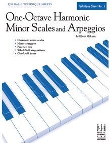One-Octave Harmonic Minor Scales and Arpeggios: All levels Piano Sheet ...
