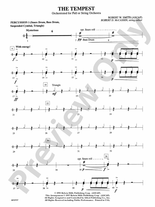 The Tempest: 1st Percussion: 1st Percussion Part - Digital Sheet Music ...
