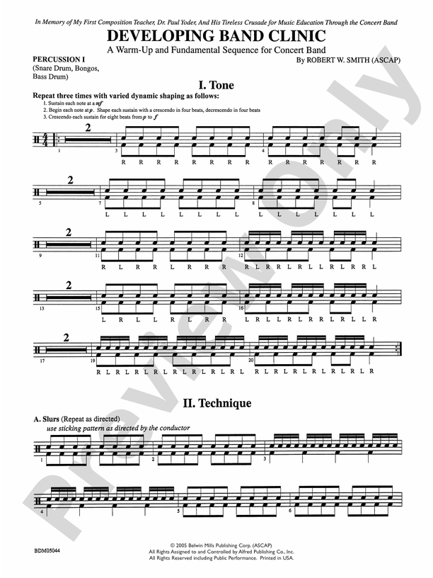 Developing Band Clinic (A Warm-Up and Fundamental Sequence for Concert ...