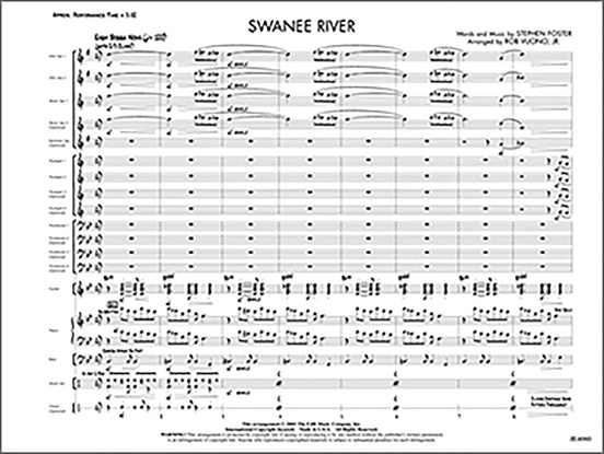 Swanee River: Jazz Ensemble Conductor Score & Parts: Stephen C. Foster ...