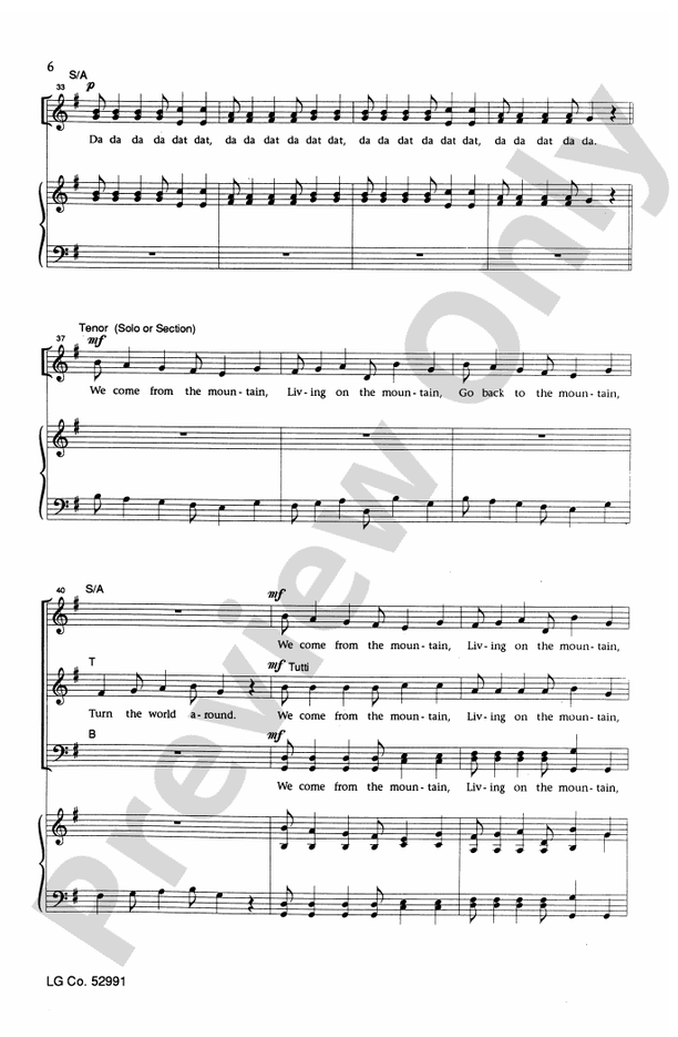 Turn the World Around: SATB Choral Octavo: Harry Belafonte - Digital ...