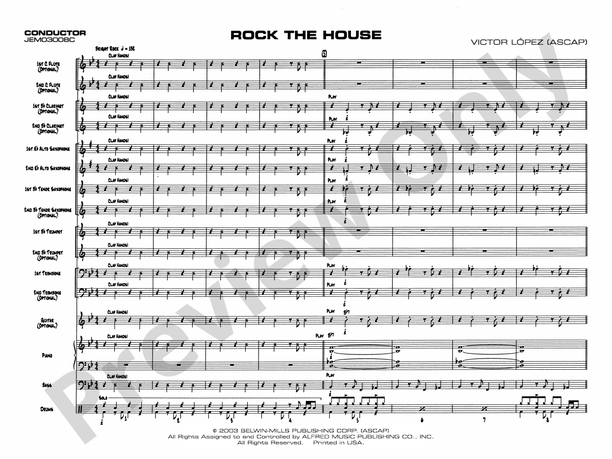 Rock the House: Score: Jazz Ensemble Score - Digital Sheet Music Download