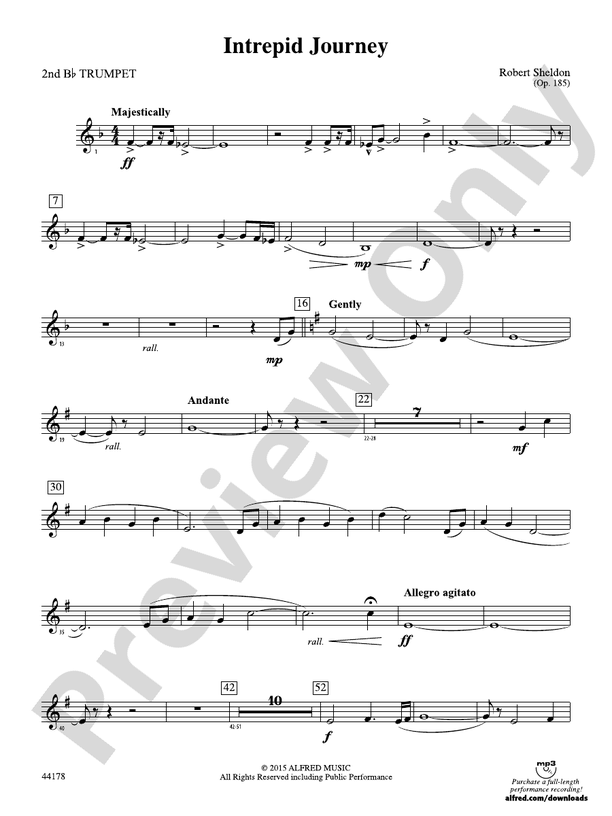 Intrepid Journey: 2nd B-flat Trumpet: 2nd B-flat Trumpet Part - Digital Sheet Music Download