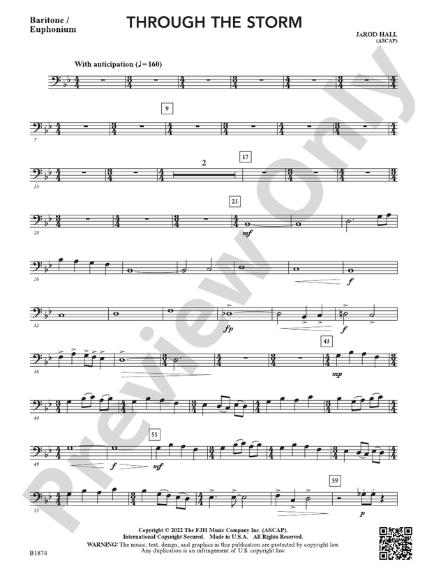 Through the Storm: Baritone / Euphonium: Baritone / Euphonium Part ...