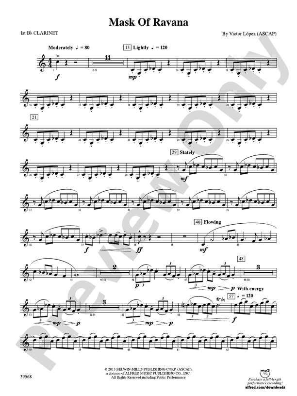 Mask of Ravana: 1st B-flat Clarinet: 1st B-flat Clarinet Part - Digital ...