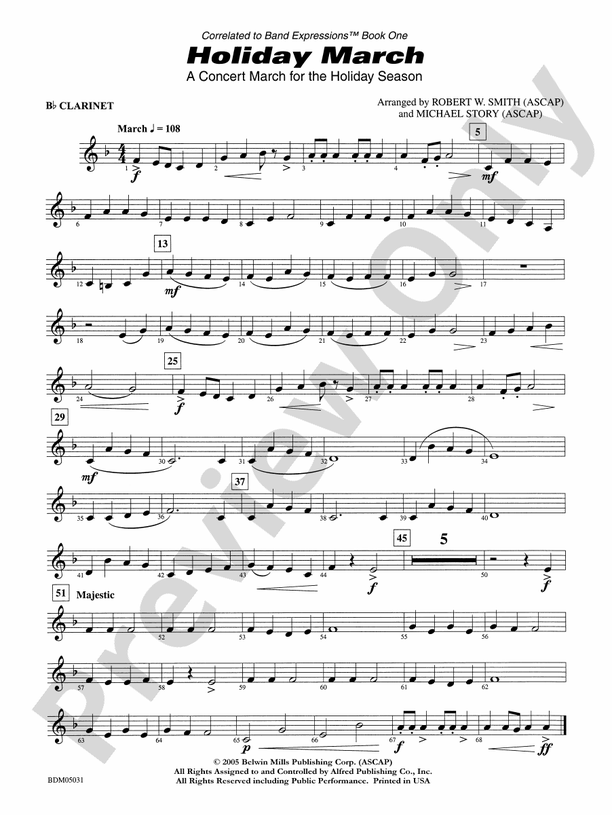 Holiday March (A Concert March for the Holiday Season): 1st B-flat ...