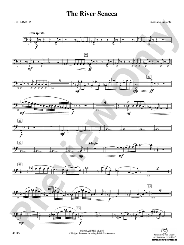 The River Seneca: Baritone B.C.: Baritone B.C. Part - Digital Sheet Music Download