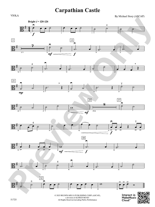 Carpathian Castle: Viola: Viola Part - Digital Sheet Music Download